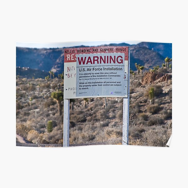 "Air Force Warning Sign Area 51" Poster for Sale by Hankmann | Redbubble