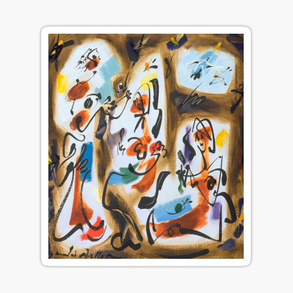 "Kitchen-maids( Les Filles de cuisine)-Andre Masson" Sticker for Sale ...