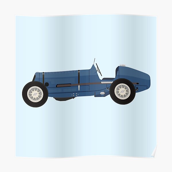 Póster «ERA R4A (Azul) Racing Car» de JHMimaging | Redbubble