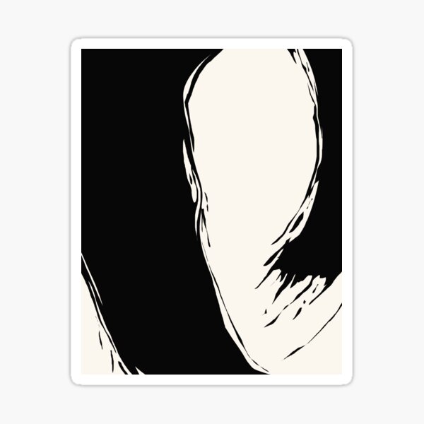 "Abstract Black and white Brushstroke" Sticker by trajeado14 | Redbubble