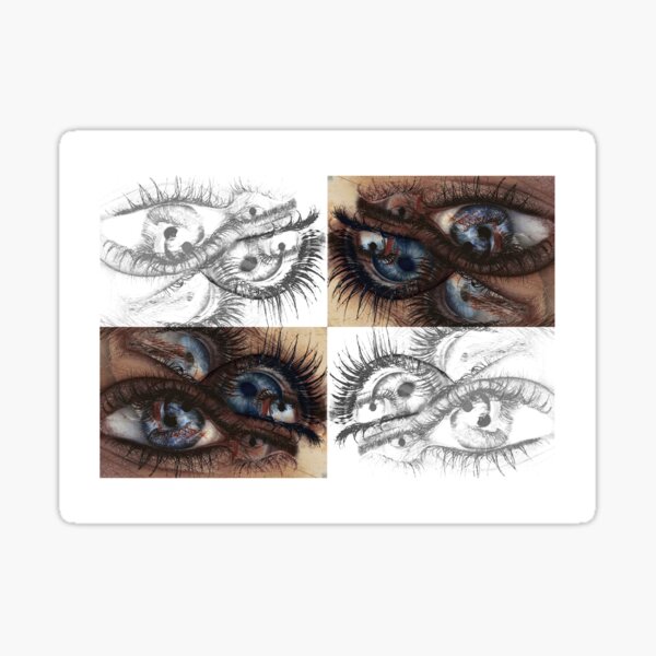 "Trippy Surreal Blue Eye Edit" Sticker for Sale by marinamorgan | Redbubble
