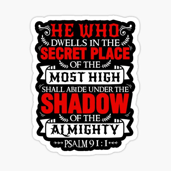 "Psalm 91:1" Sticker for Sale by plushism | Redbubble