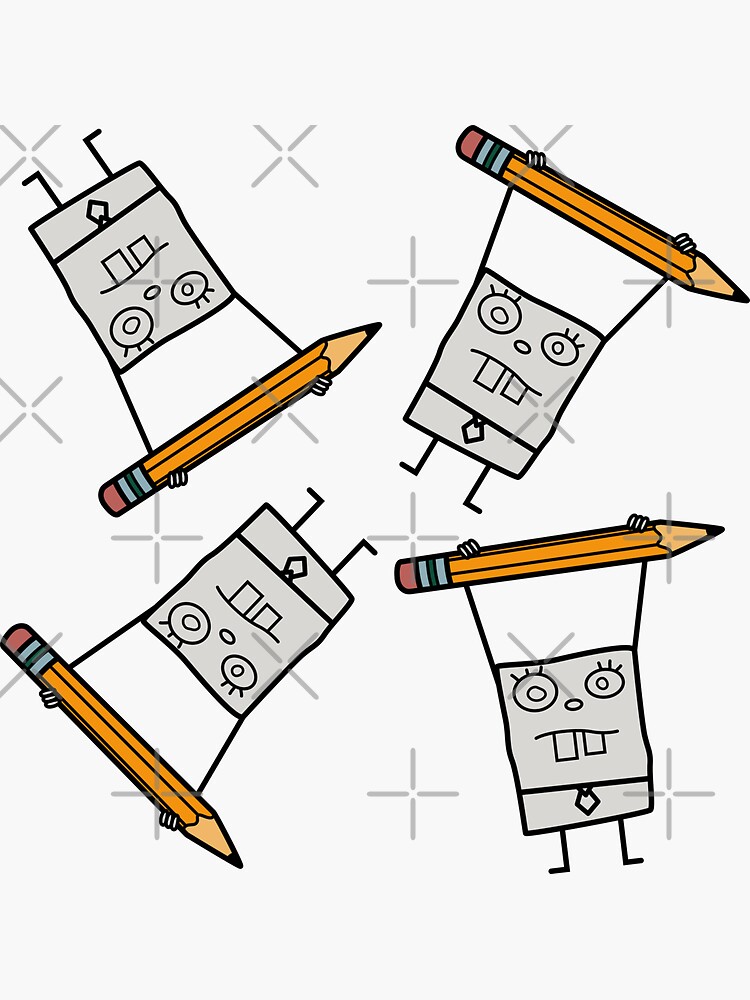 "Doodlebob Pattern" Sticker for Sale by IceyDel | Redbubble