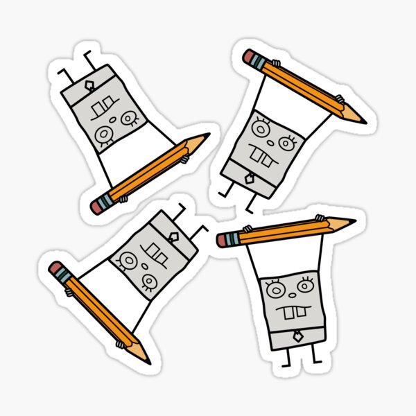 "Doodlebob Pattern" Sticker for Sale by IceyDel | Redbubble