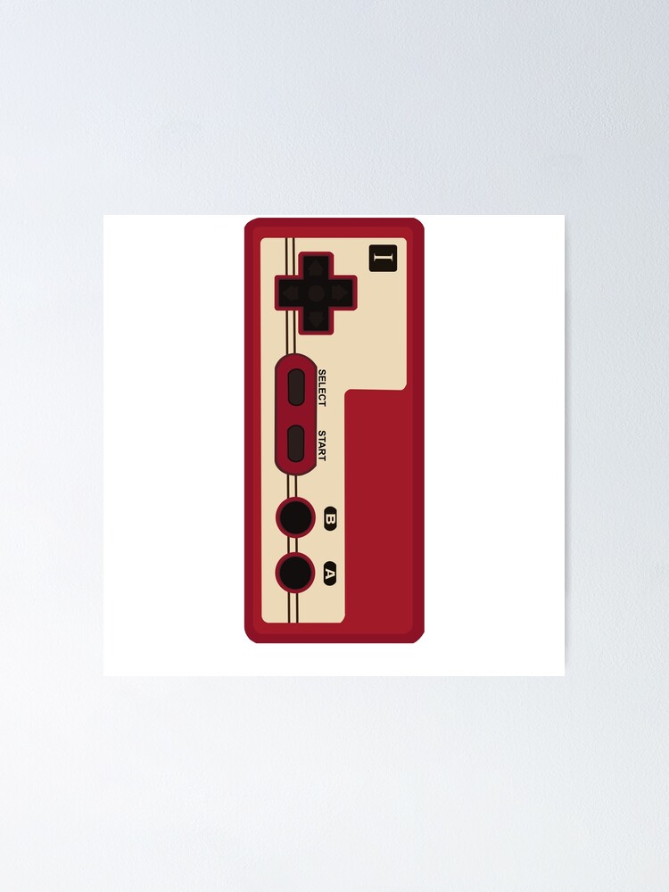 "Famicom controller" Poster by Lanpify | Redbubble