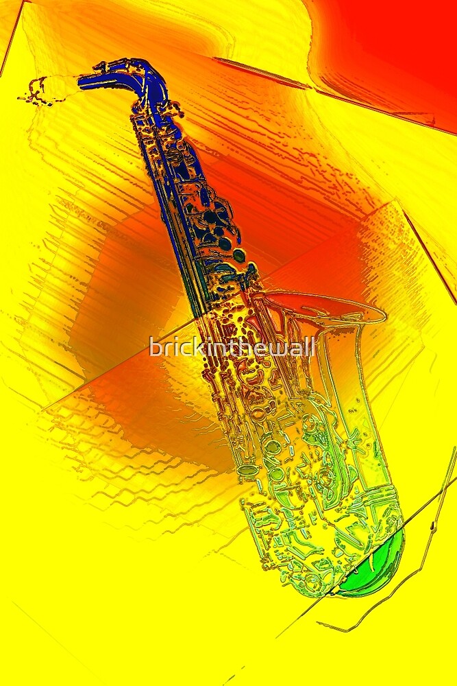 "Saxophone Theme #2" by brickinthewall | Redbubble
