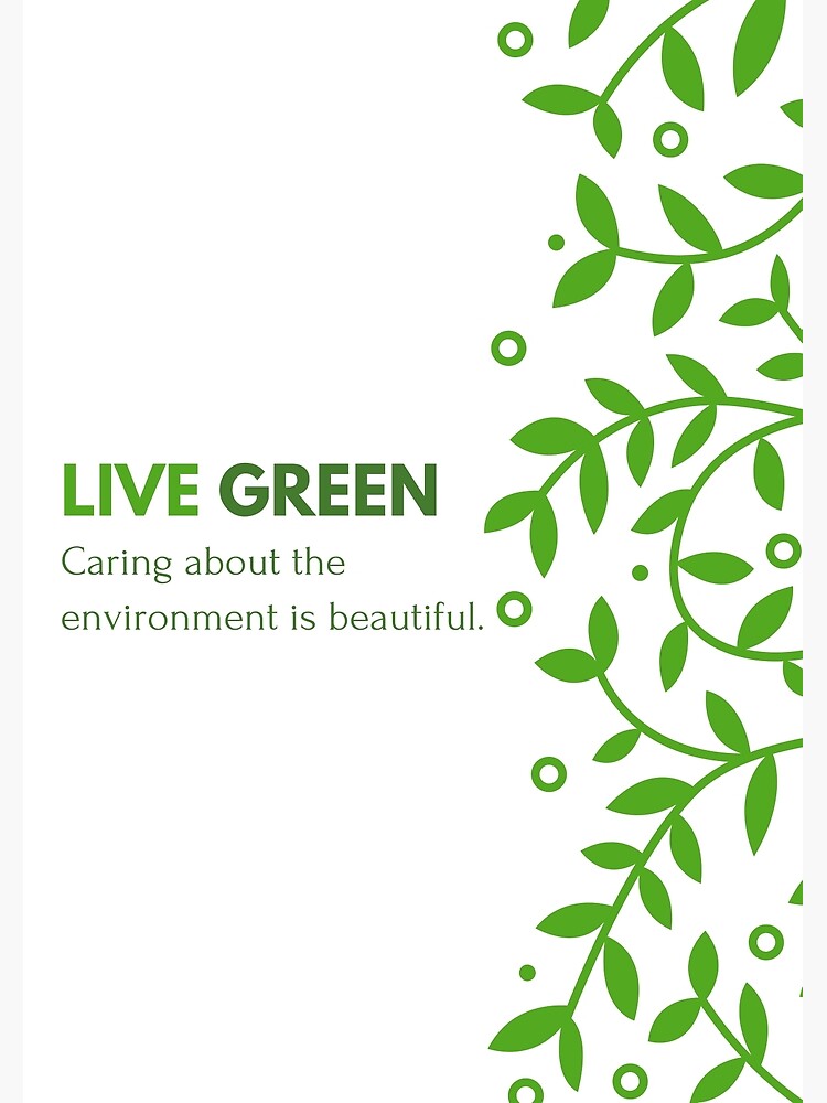 "Live Green" Poster by BoobieTrap | Redbubble