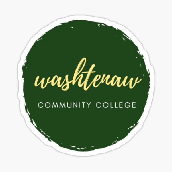 "Washtenaw Community College" Sticker for Sale by karayoung | Redbubble