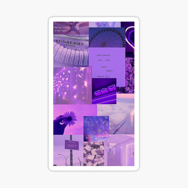"Purple Tumblr Aesthetic" Sticker for Sale by nochillaly | Redbubble