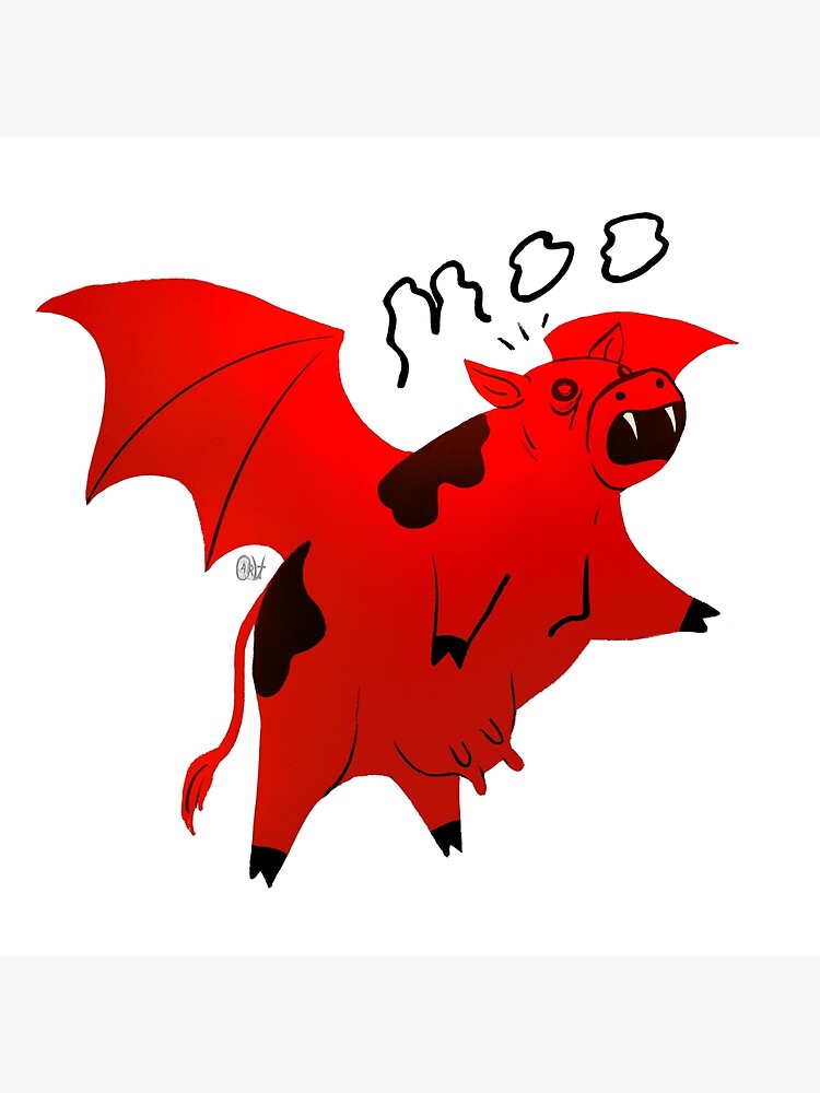 "Vampire Cow" Poster for Sale by ovfanart | Redbubble