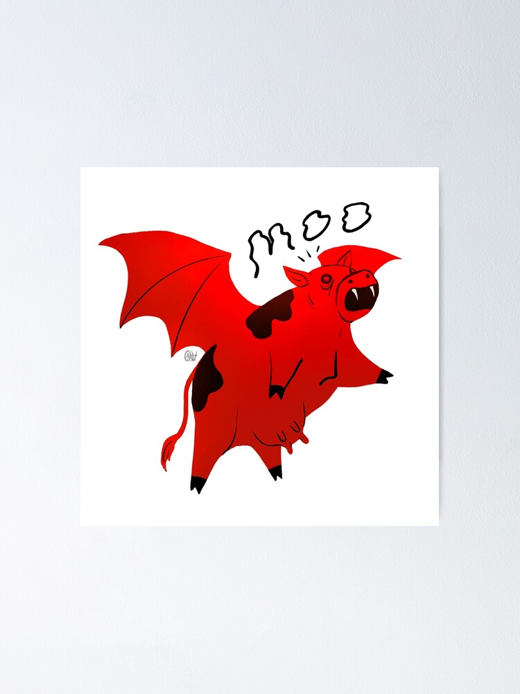 "Vampire Cow" Poster for Sale by ovfanart | Redbubble