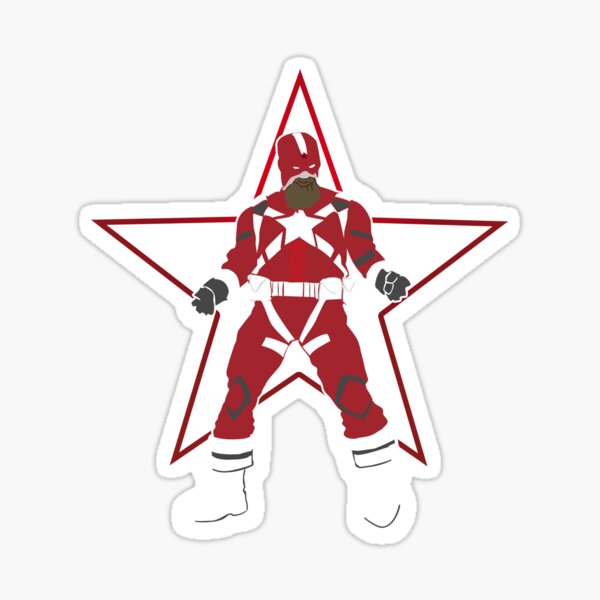 "Red Guardian - silhouette design with star" Sticker by RackhamGreg ...