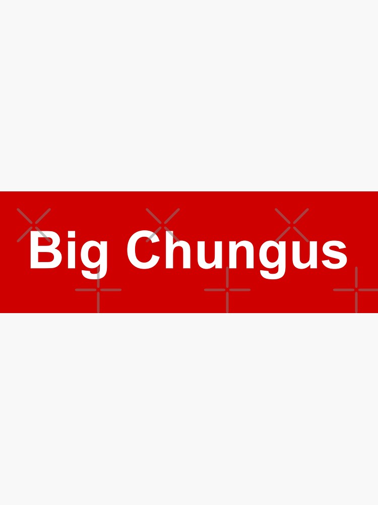 Pegatina «BIG CHUNGUS RED BOX LOGO gordo conejito meme conejo» de ...