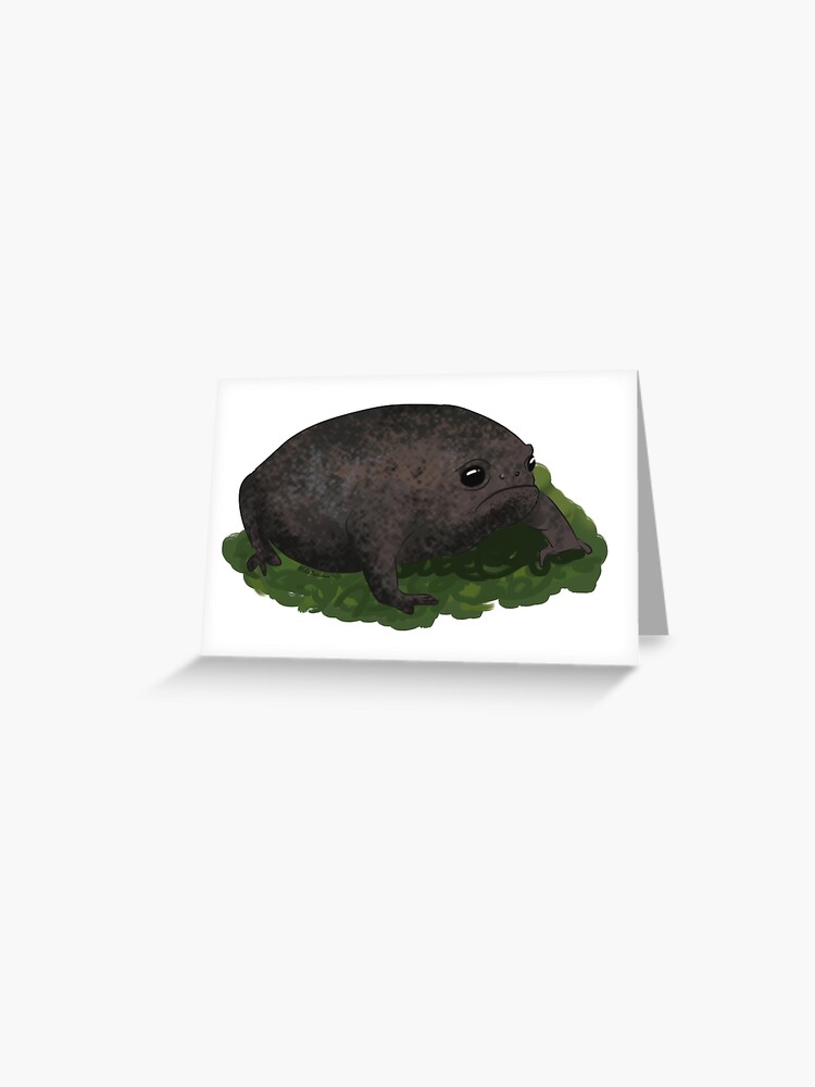 "Black Rain Frog sticker frog spotting grumpy toad " Greeting Card for Sale by Lola-Maraschino ...