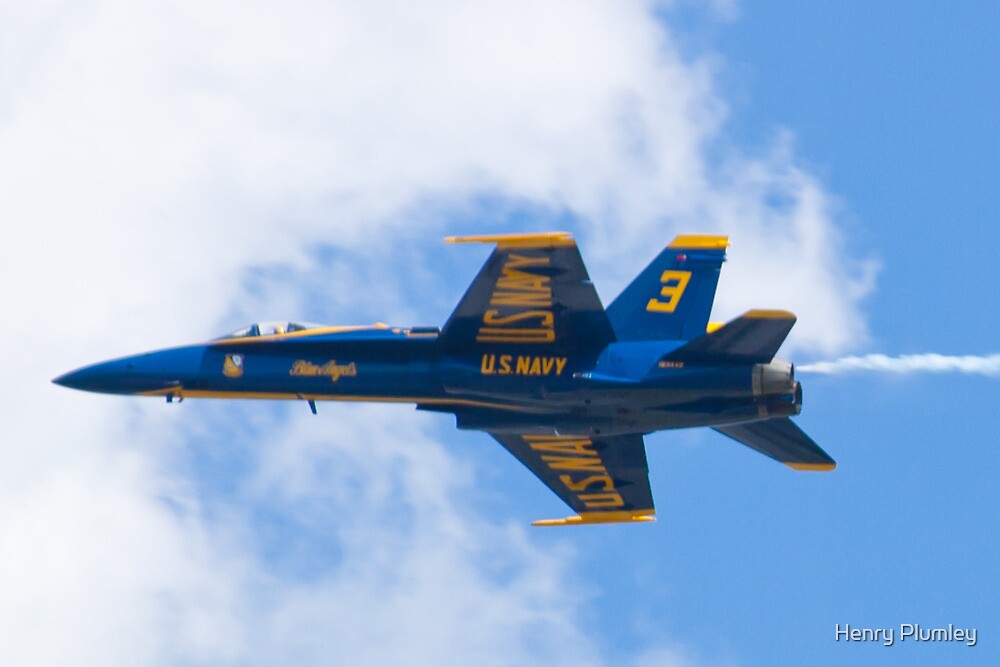 "Blue Angels #3 With Smoke" by Henry Plumley | Redbubble