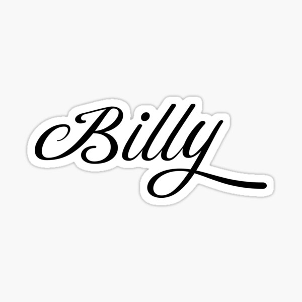 "Name Billy" Sticker for Sale by gulden | Redbubble
