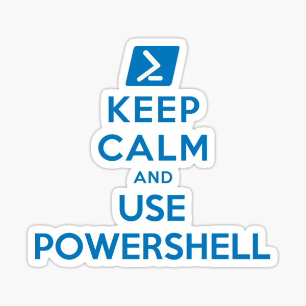 "Keep Calm and Use Powershell" Sticker for Sale by christopper | Redbubble