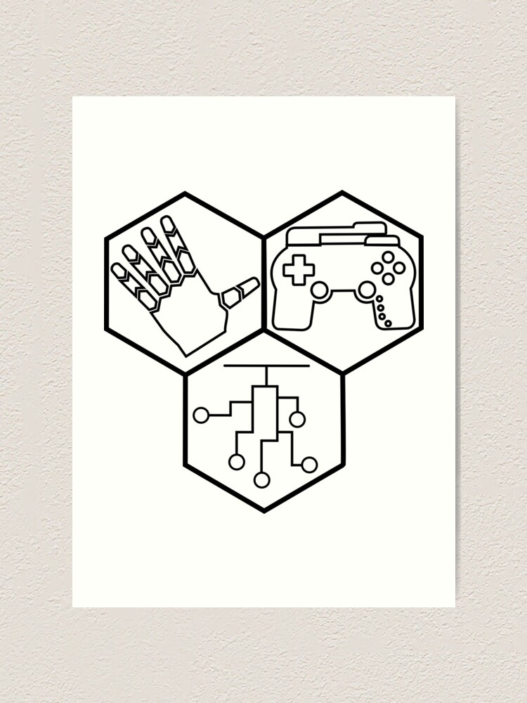 "Black Outline of the GRiP Logo" Art Print by gripperz | Redbubble