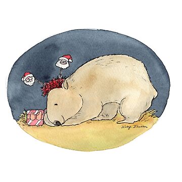 "Christmas Wombat" Greeting Card for Sale by Nicky Johnston | Redbubble