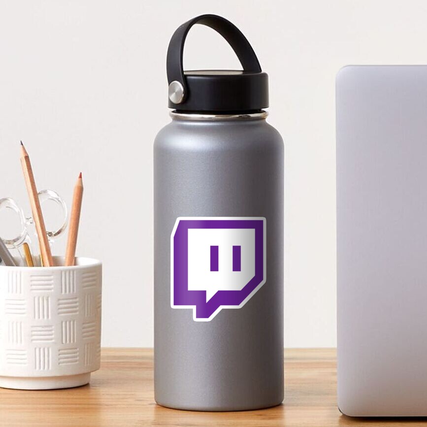 "twitch logo" Sticker for Sale by solidproducts | Redbubble