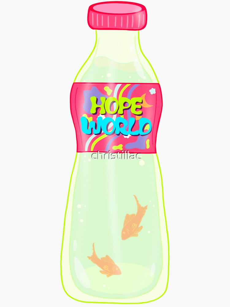 "HOPE WORLD SODA" Sticker for Sale by christillac | Redbubble
