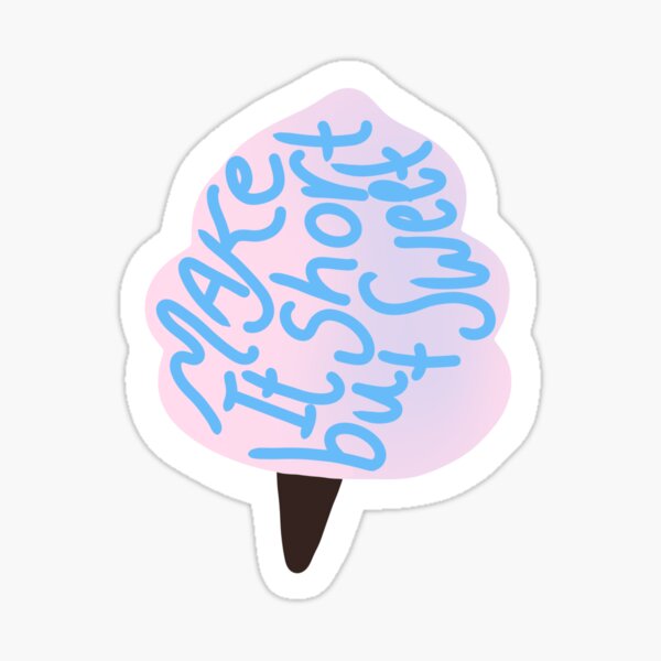 "Cotton Candy Sticker" Sticker for Sale by JennieDraws | Redbubble