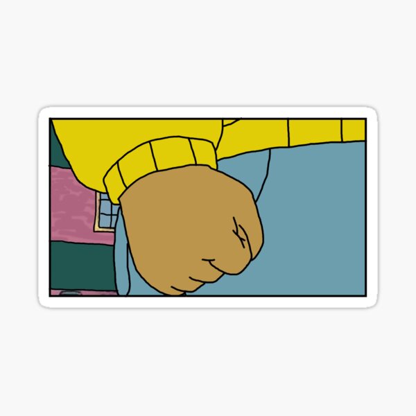 "arthur clenched fist " Sticker by preciouscute | Redbubble