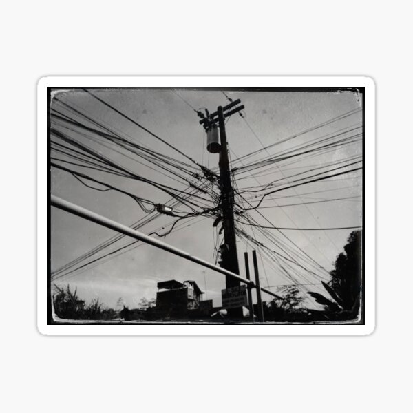 "Power lines #1" Sticker by DereksTintypes | Redbubble