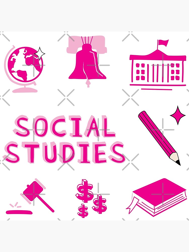 Póster «Paquete de asignaturas de estudios sociales rosa fuerte» de The ...