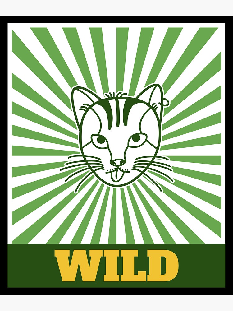 "Wild Cat" Sticker by JeromeParessant | Redbubble