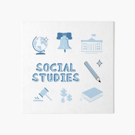 "Light Blue Social Studies Subject Pack" Art Board Print by The-Goods ...