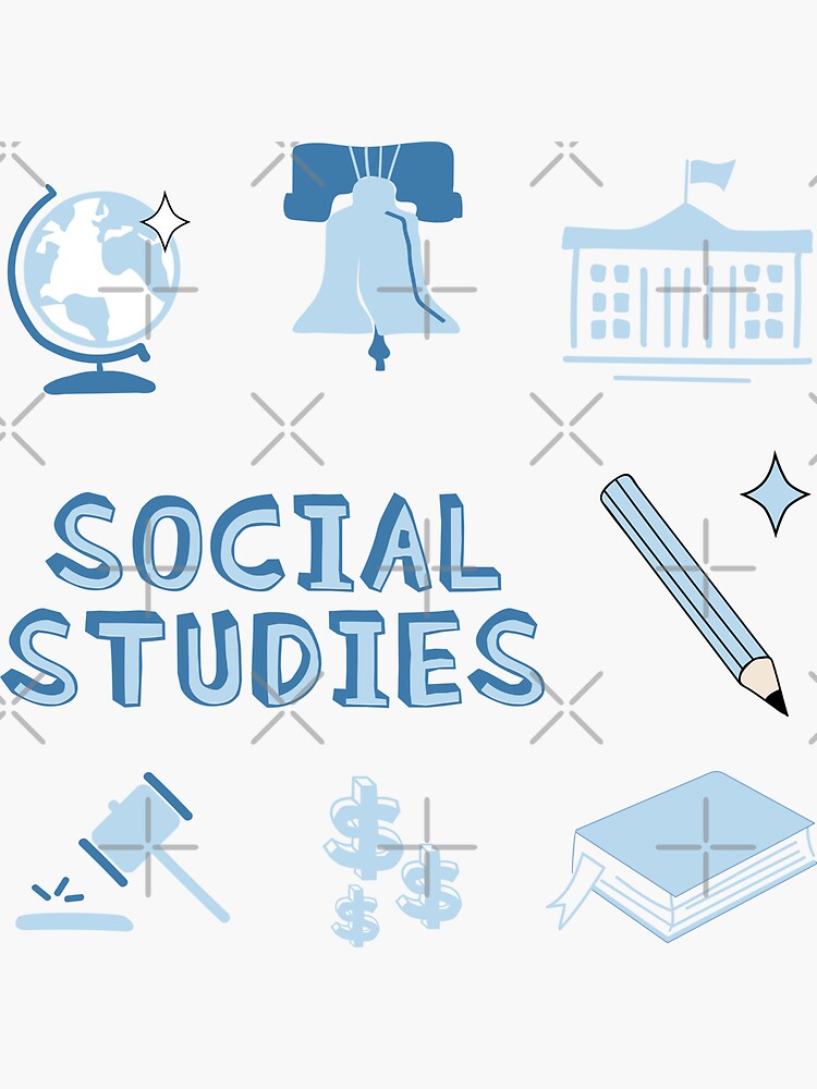"Light Blue Social Studies Subject Pack" Sticker for Sale by The-Goods ...