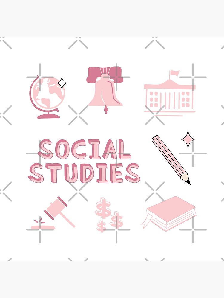 "Pink Social Studies Subject Pack" Art Board Print for Sale by The ...