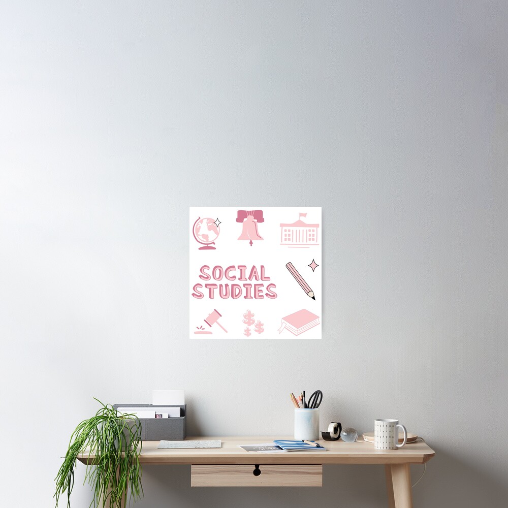 "Pink Social Studies Subject Pack" Poster by The-Goods | Redbubble