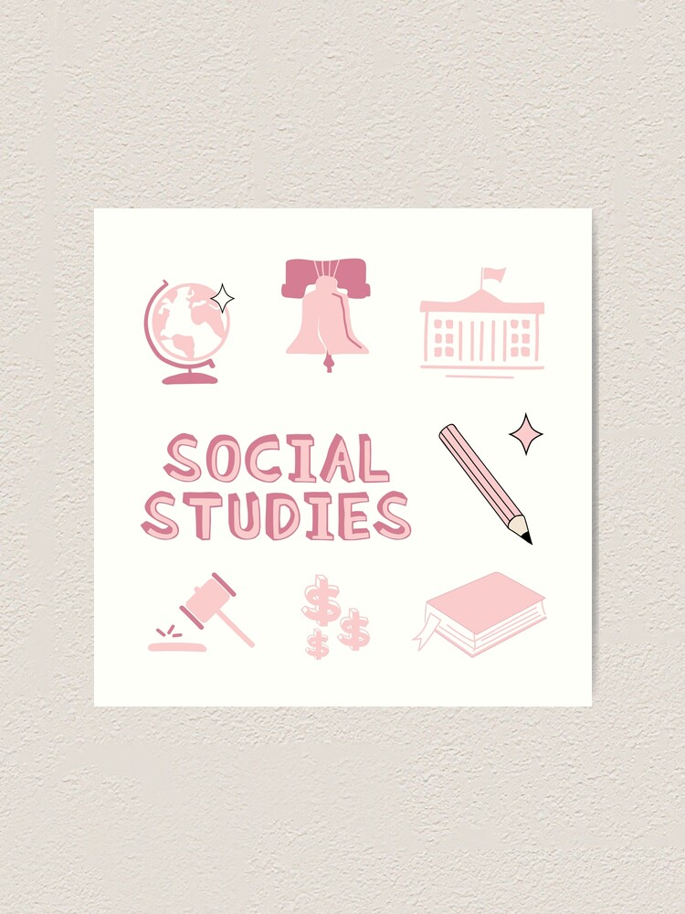 "Pink Social Studies Subject Pack" Art Print for Sale by The-Goods ...