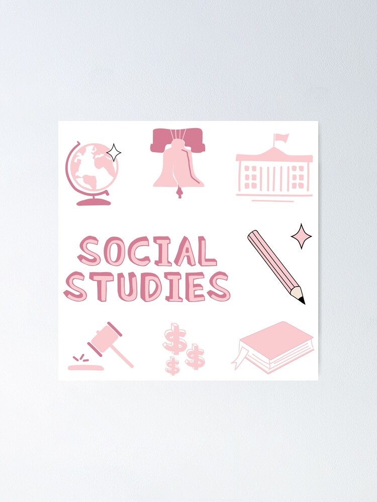 "Pink Social Studies Subject Pack" Poster for Sale by The-Goods | Redbubble