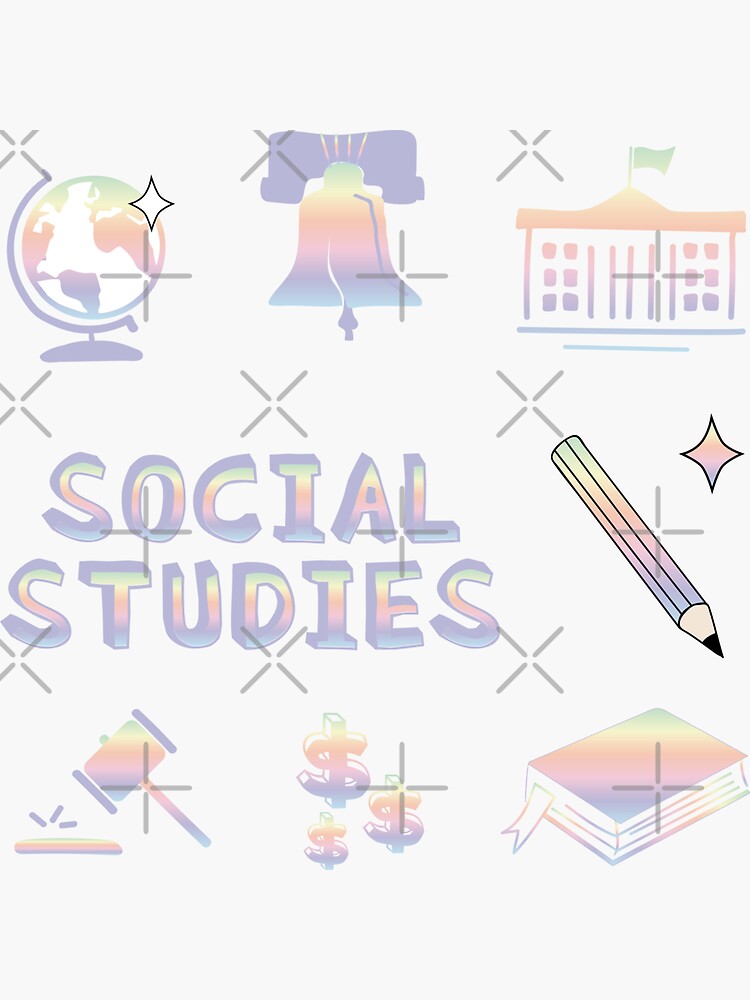 "Pastel Rainbow Social Studies Subject Pack" Sticker for Sale by The ...
