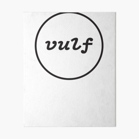"Inscription Vulf in Black Circle Black print" Art Board Print by ...