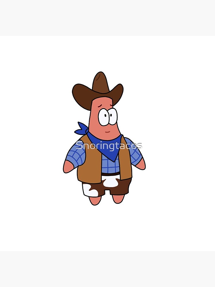"Cowboy Patrick | spongebob squarepants" Pin for Sale by Snoringtacos ...