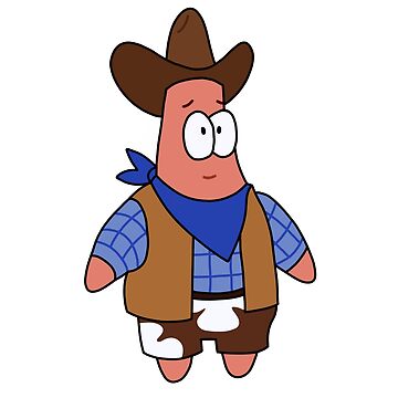 "Cowboy Patrick | spongebob squarepants" Pin for Sale by Snoringtacos ...