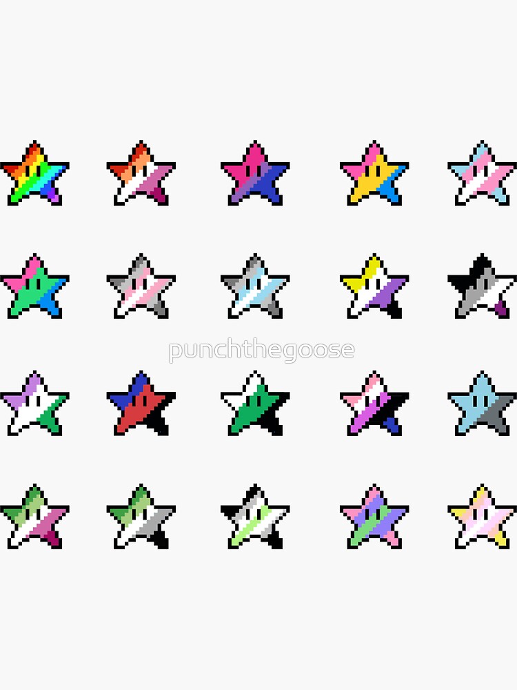 "Pride star mega pack!" Sticker for Sale by punchthegoose | Redbubble