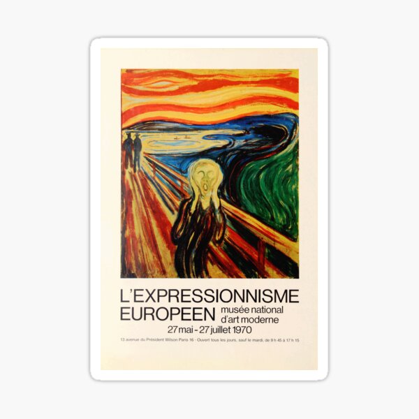 "Expressionism Exhibition poster 1970" Sticker by DejaVuStudio | Redbubble