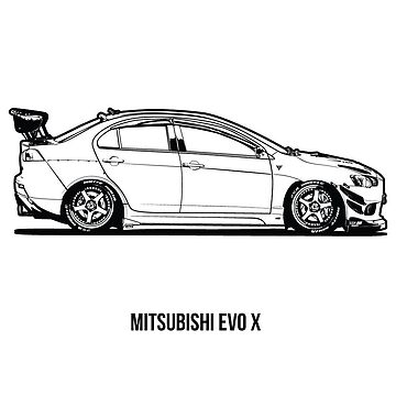 "Mitsubishi Evo X" Sticker for Sale by MrAchmuud | Redbubble