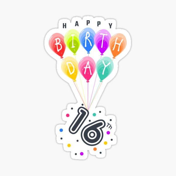 16th Birthday Stickers | Redbubble