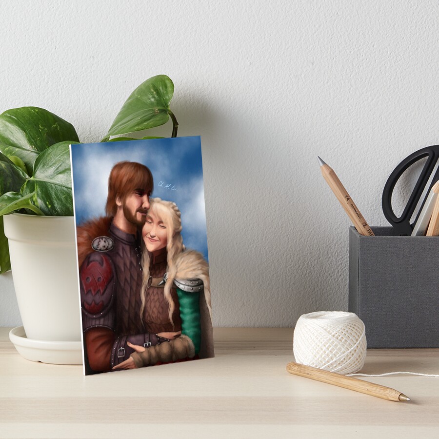 "Hiccup and Astrid Haddock" Art Board Print by Chalev | Redbubble