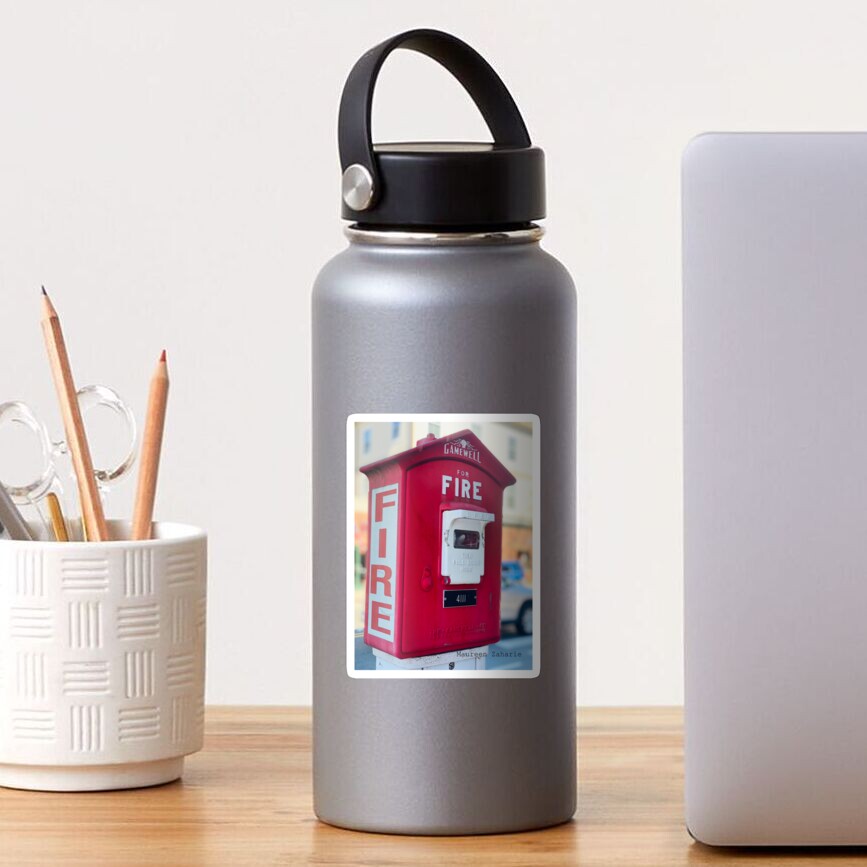 "Fire Box Alarm" Sticker for Sale by Mobooksnart | Redbubble