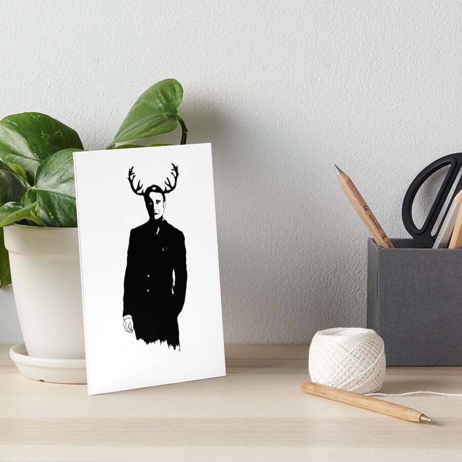 "Hannibal Lecter Blackwork" Art Board Print by ks-creates | Redbubble