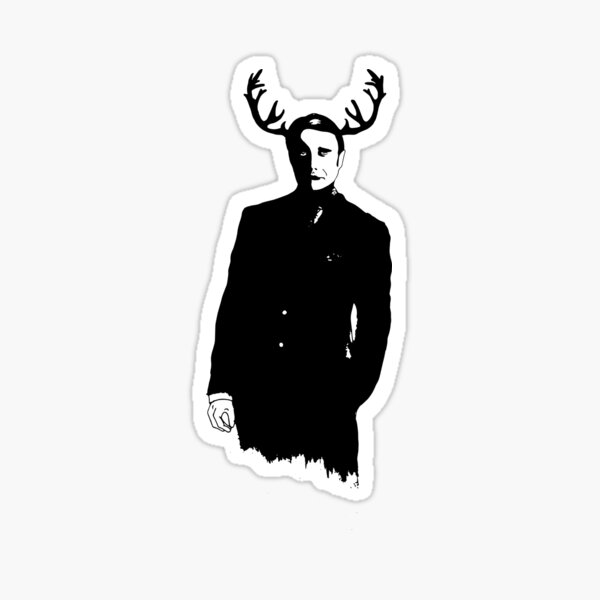 "Hannibal Lecter Blackwork" Sticker for Sale by ks-creates | Redbubble