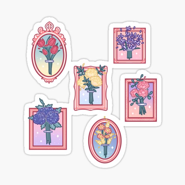 "Flowers" Sticker for Sale by yul-ol | Redbubble