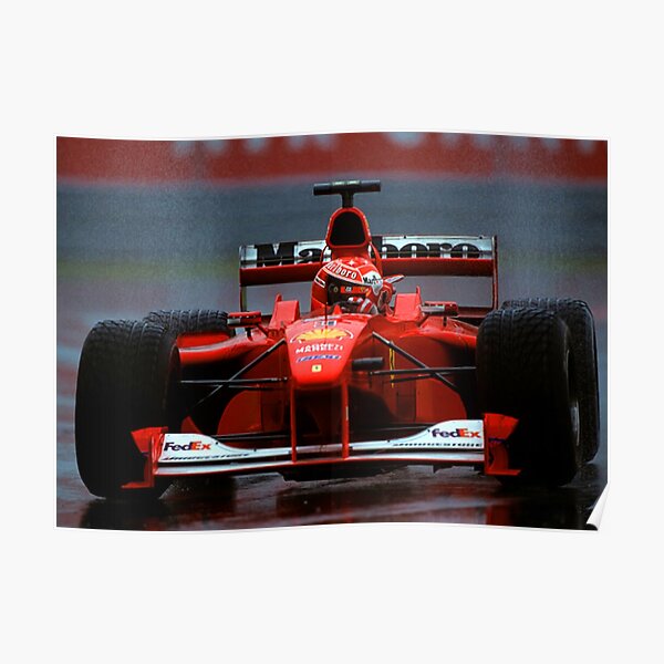 "Michael Schumacher racing in the rain during the 2000 Canadian Grand ...
